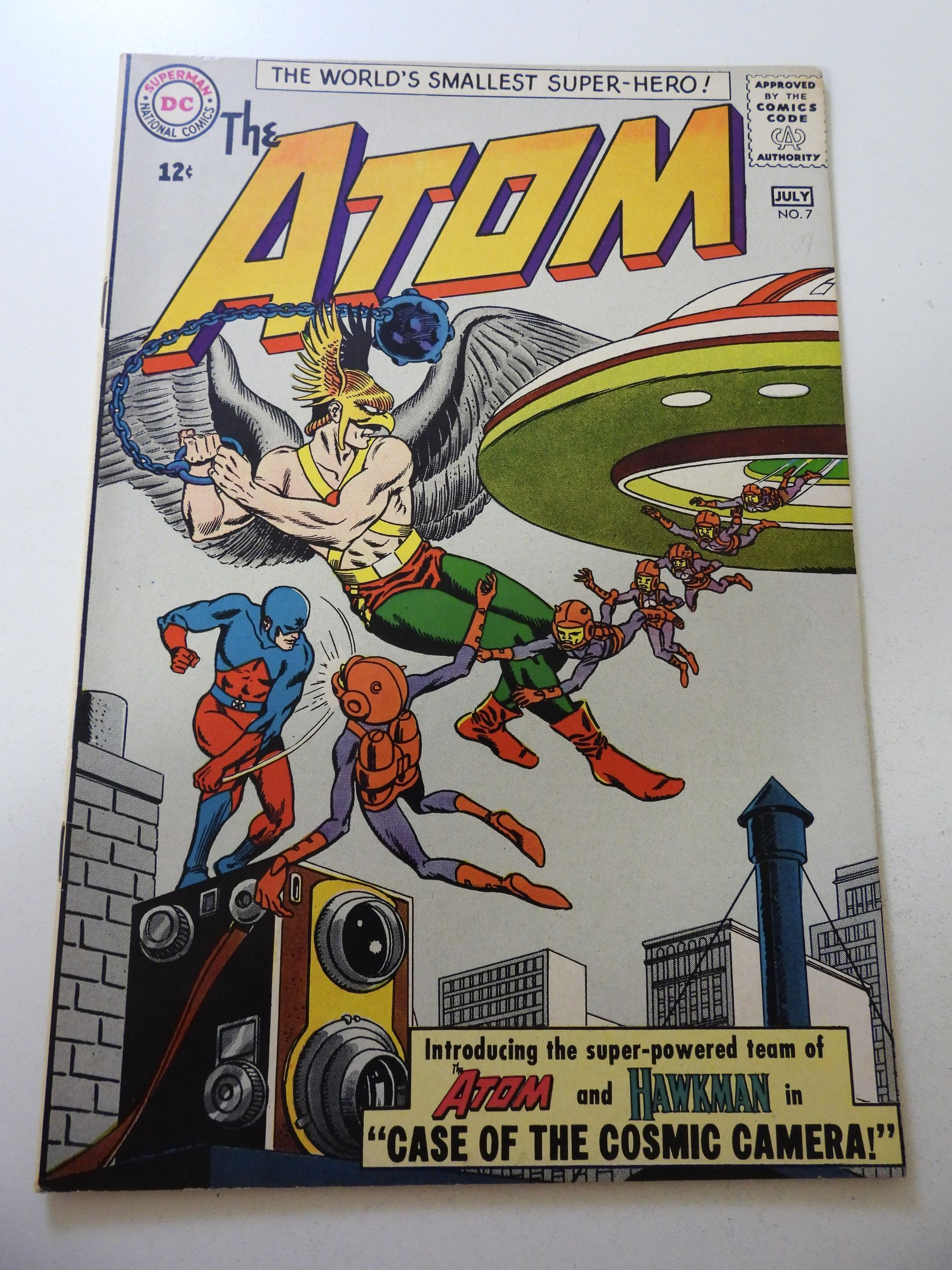 The Atom #7 (1963) 1st Atom and Hawkman team-up! FN+ Condition pencil ...