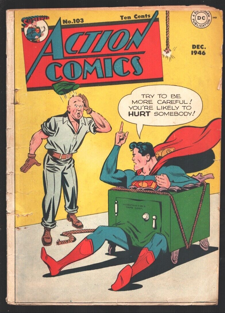 Action Comics #103 1946-DC-This copy has the covers-the Superman story ...