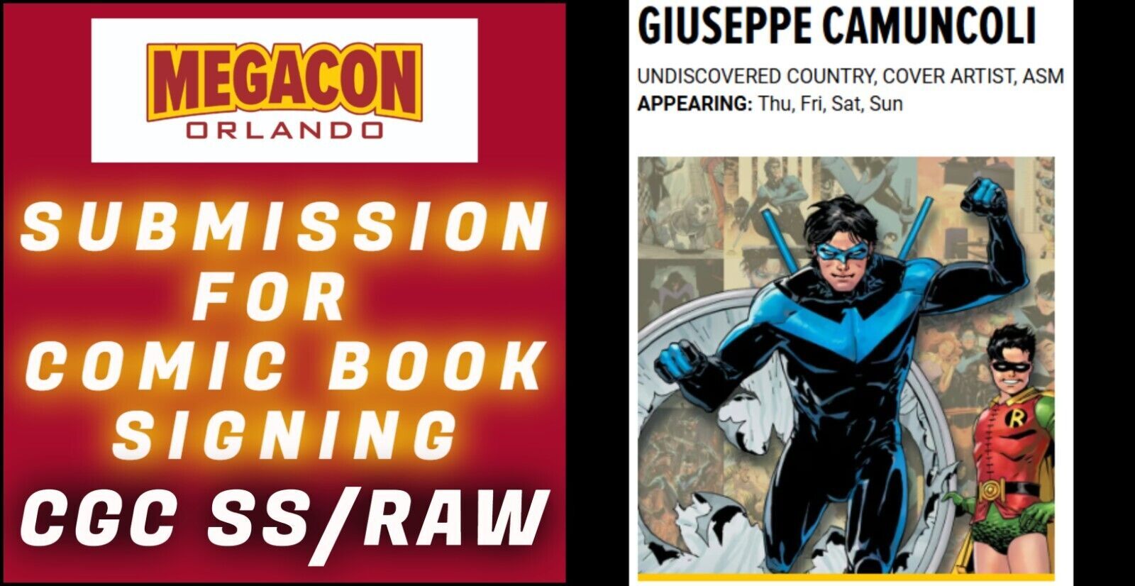 Submission & Service for Giuseppe Camuncoli Signing Event @ Megacon ...