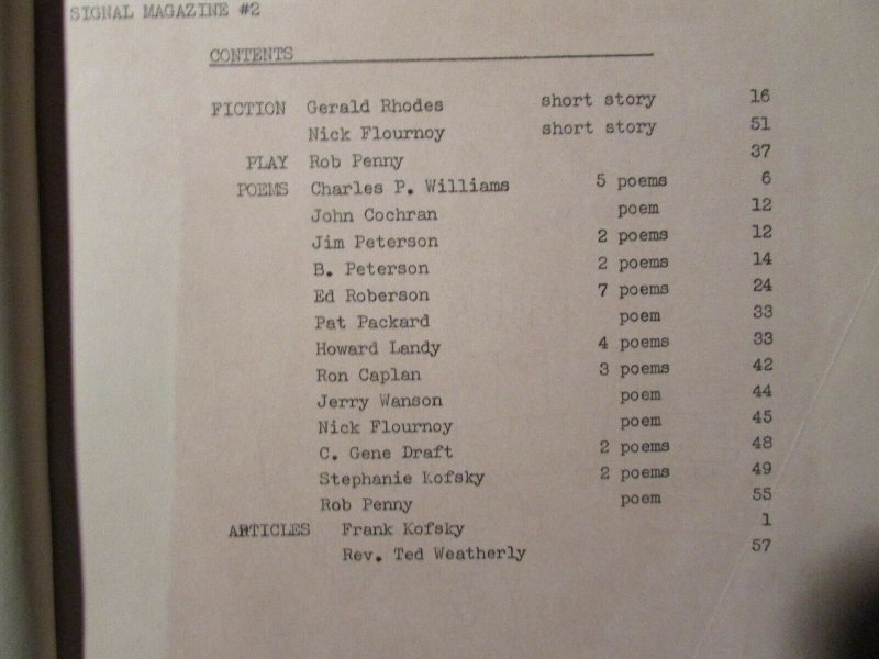 1967 Spring SIGNAL Poetry Fanzine Magazine #2 VG- 3.5 60pgs | Comic ...
