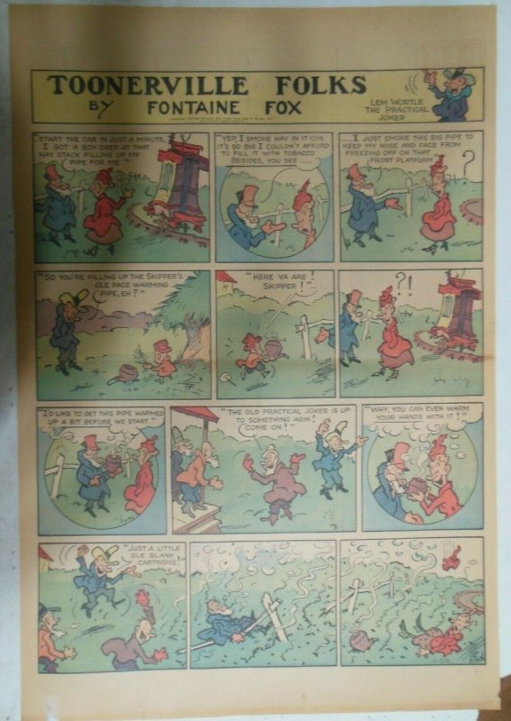 Toonerville Folks by Fontaine Fox from 1/24/1937 Full Size Color Page ...