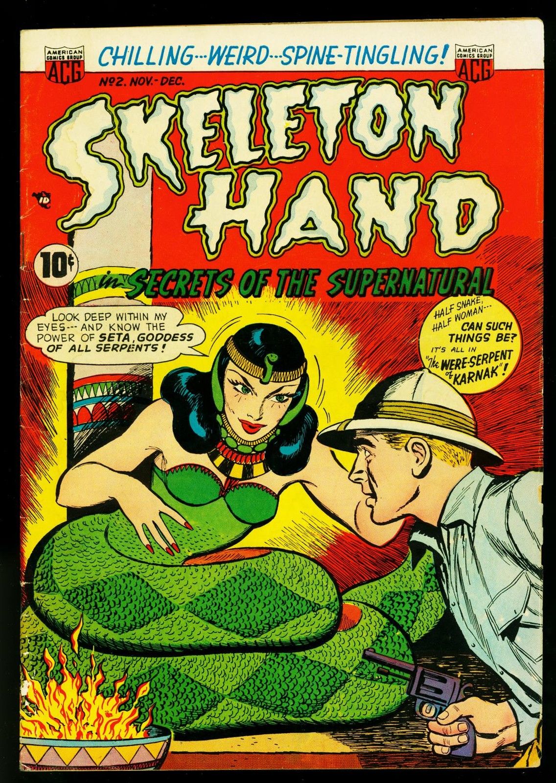 Skeleton Hand #2 1952- Snake Woman cover- Precode horror- VG | Comic ...