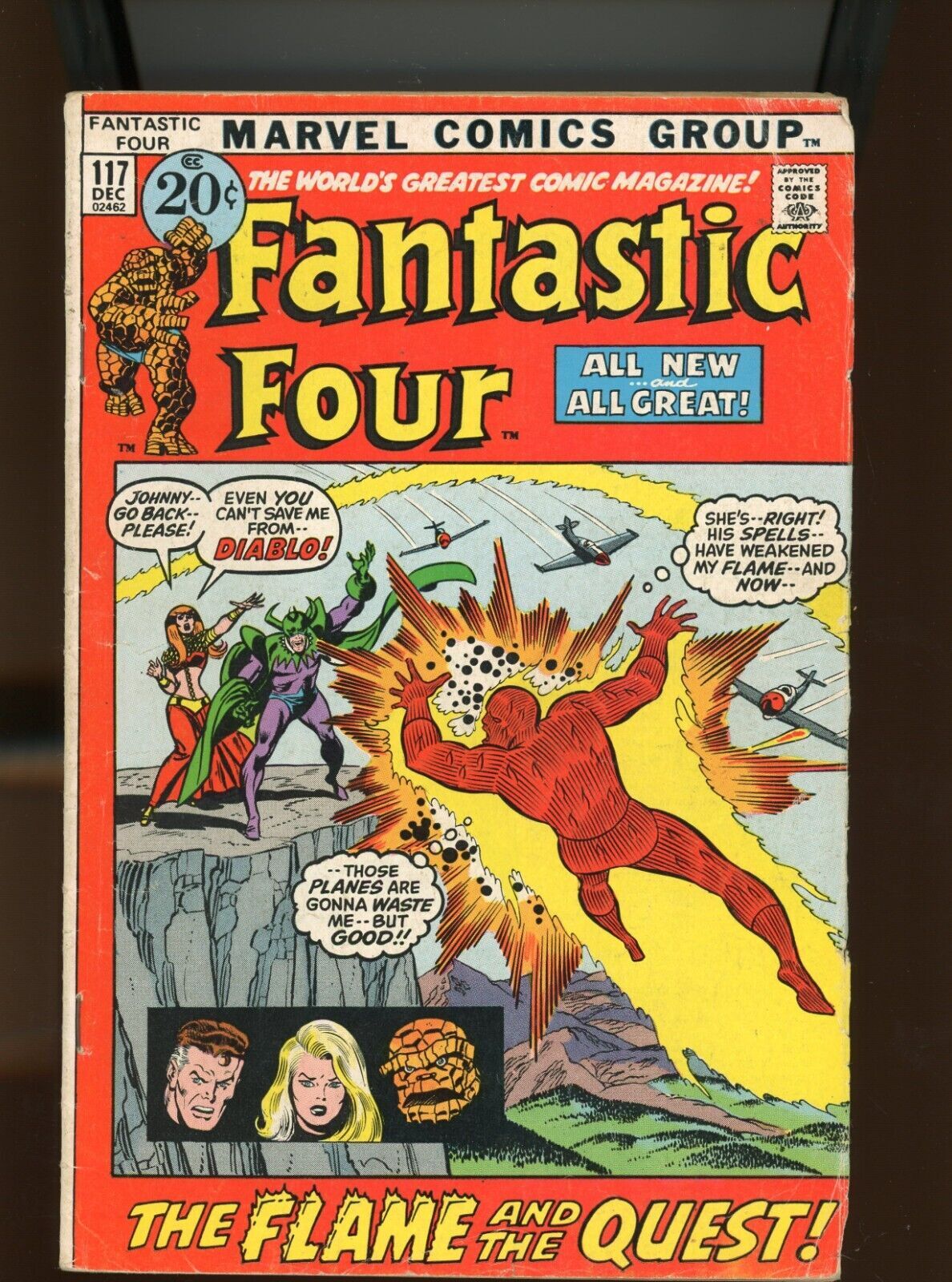 Fantastic Four #117 - "The Flame & the Quest". John Buscema Art. (4.0 ...