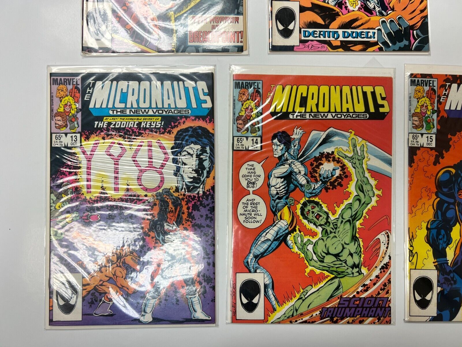 5 The Micronauts Marvel Comics #11 12 13 14 15 Spiderman Avengers Hulk ...