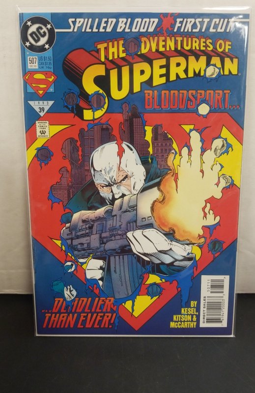 Adventures of Superman #507 DC Bullet Logo Corner Box Variant (1993 ...