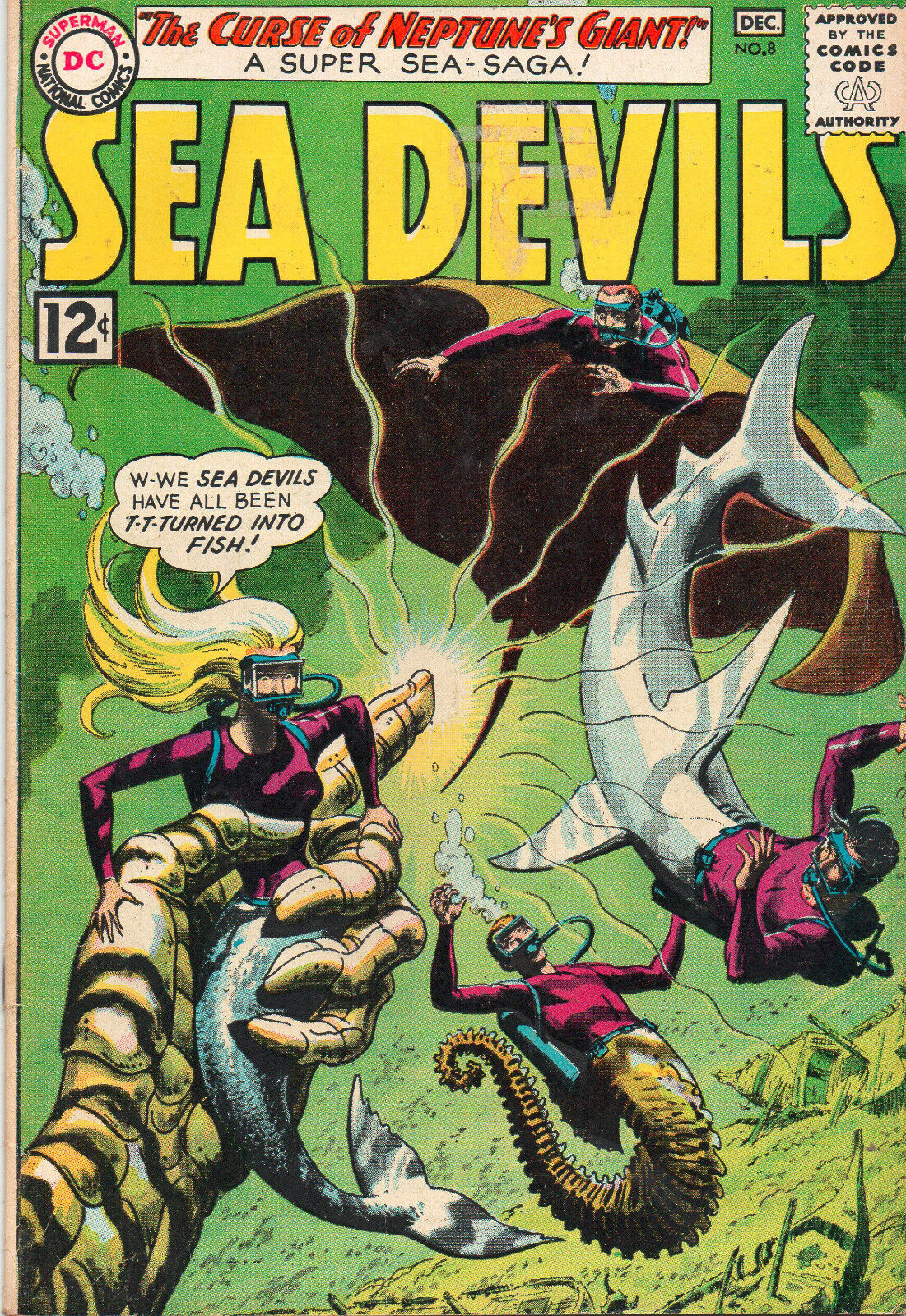 Sea Devils #8 - Neptune's Giant Super Sea Saga - (Grade 6.0) 1962 ...