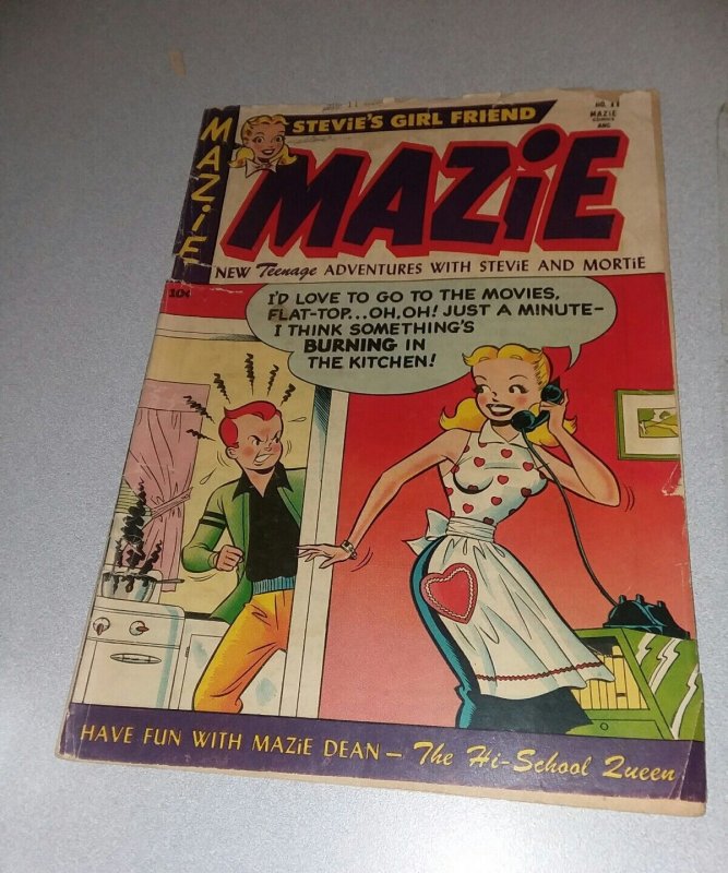 Mazie comics #11 paper dolls 1953 Golden Age GGA comic book TEEN HUMOR ...