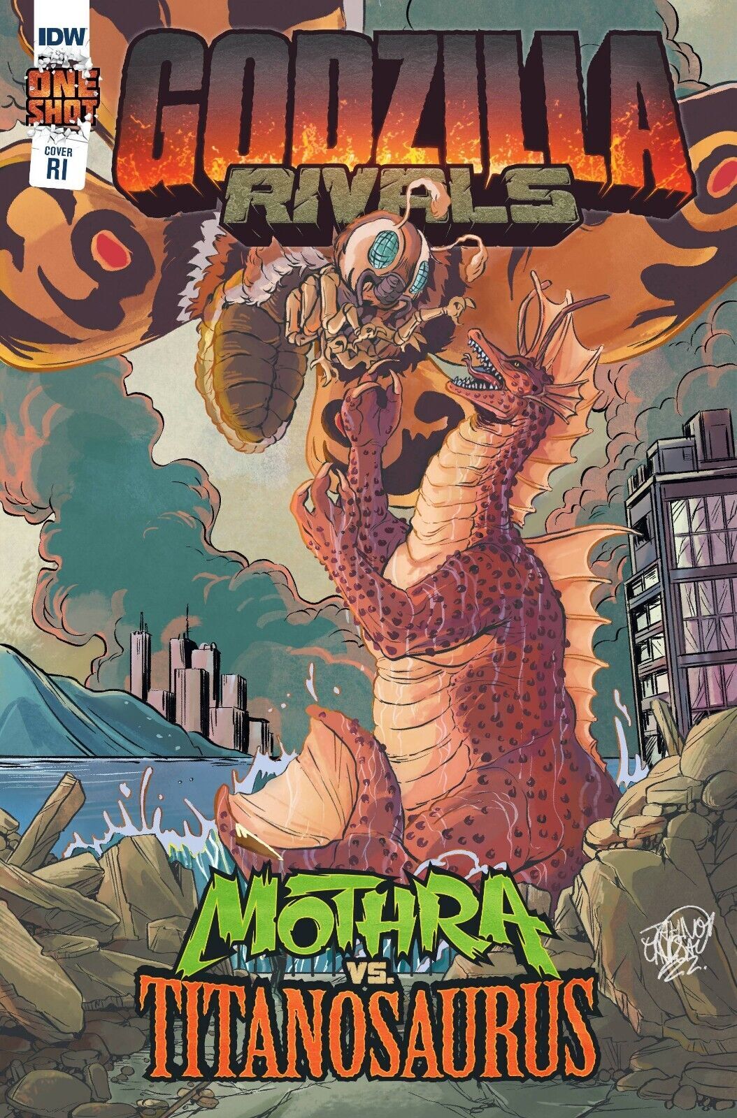 Godzilla Rivals Mothra VS Titanosaurus Cover C 1:10 IDW PRH 2023 EB110 ...