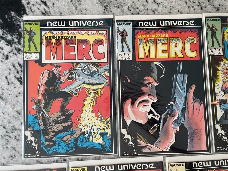 Lot Of 7 Mark Hazzard: Merc Marvel New Universe Comic Books # 1 2 3 4 5 ...
