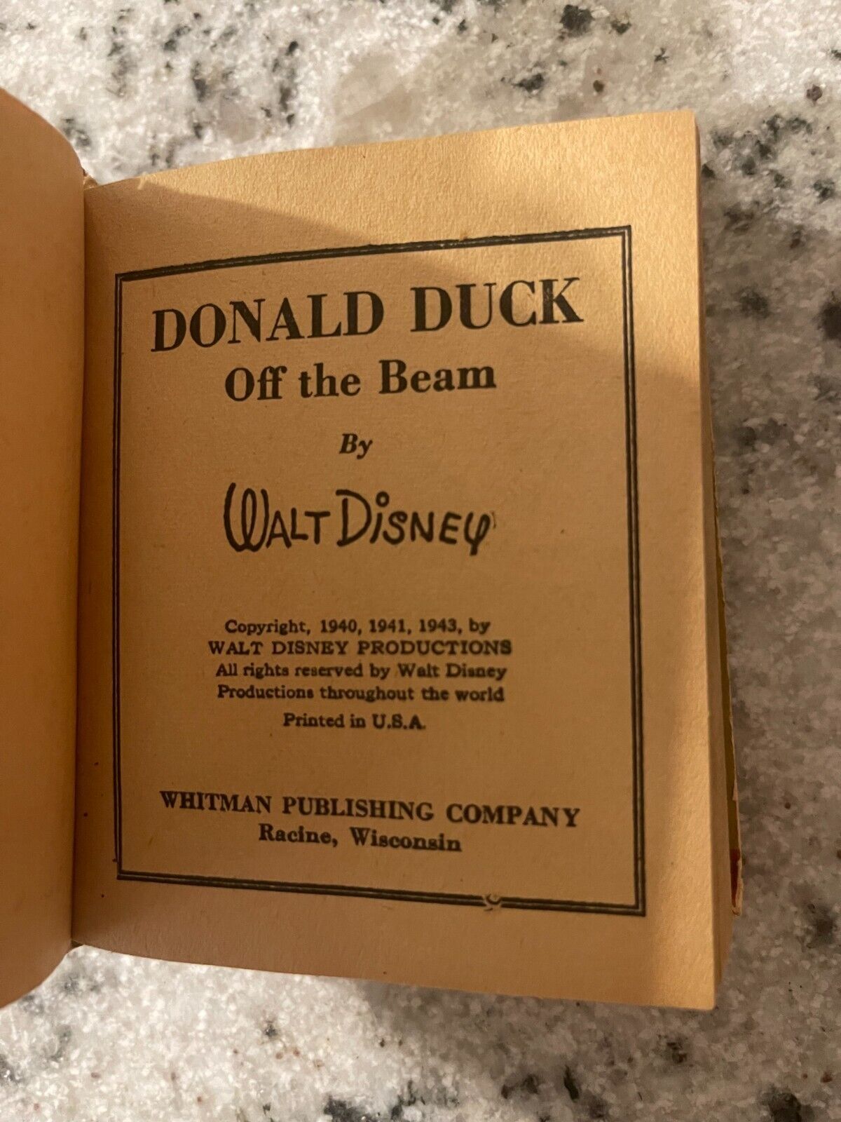 Donald Duck Off The Beam By Walt Disney Big Little Book Mickie Mouse ...