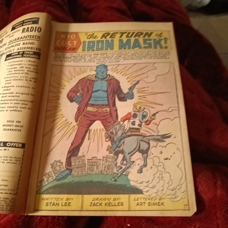 Kid Colt Outlaw #114 The Return of Iron Mask Marvel atlas comics 1964 ...