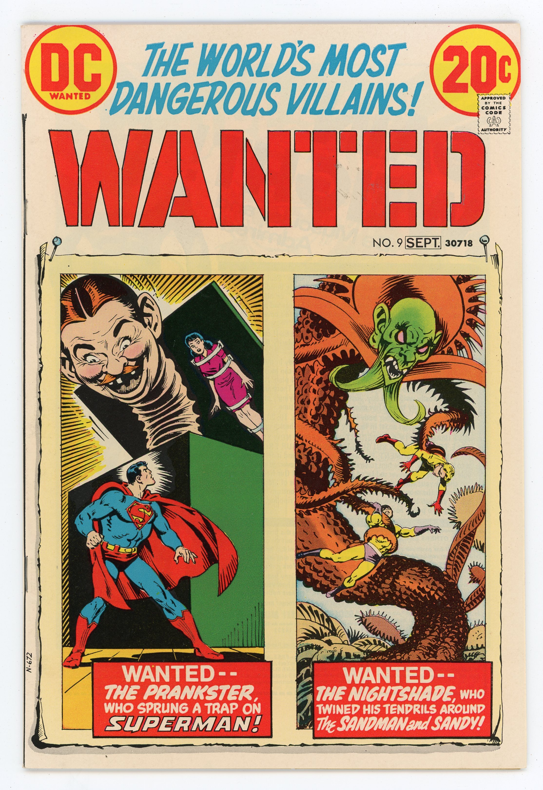 Wanted, The World's Most Dangerous Villains #9 Jack Kirby Superman ...
