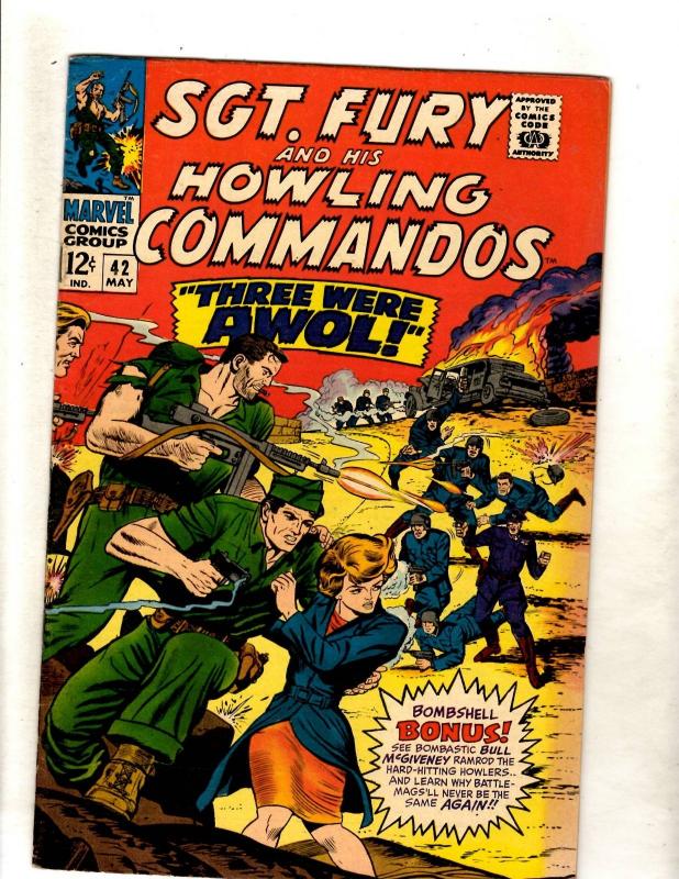 Sgt. Fury & His Howling Commandos #42 NM- Marvel Comic Book WW2 Hitler ...