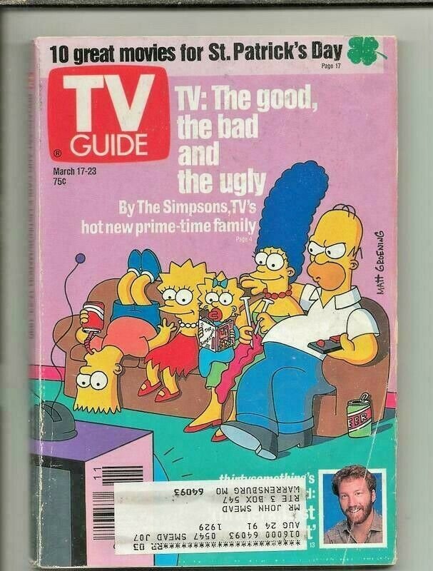 ORIGINAL Vintage TV Guide March 17, 1990 The Simpsons 1st Cover | Comic ...