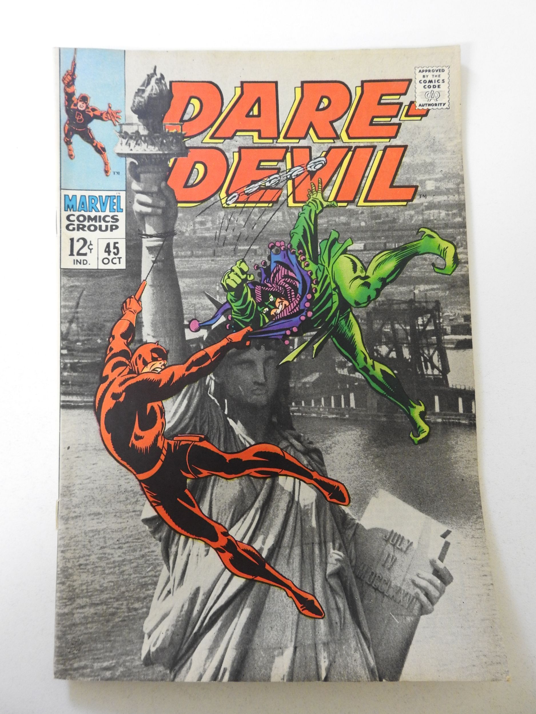 Daredevil #45 (1968) VG Condition cover and 1st wrap detached bottom ...