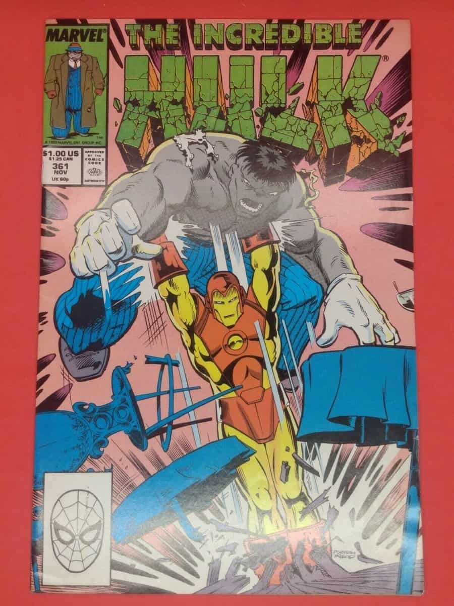 The Incredible Hulk #361 Grey Hulk VS Iron Man VF Marvel Comics C1B ...