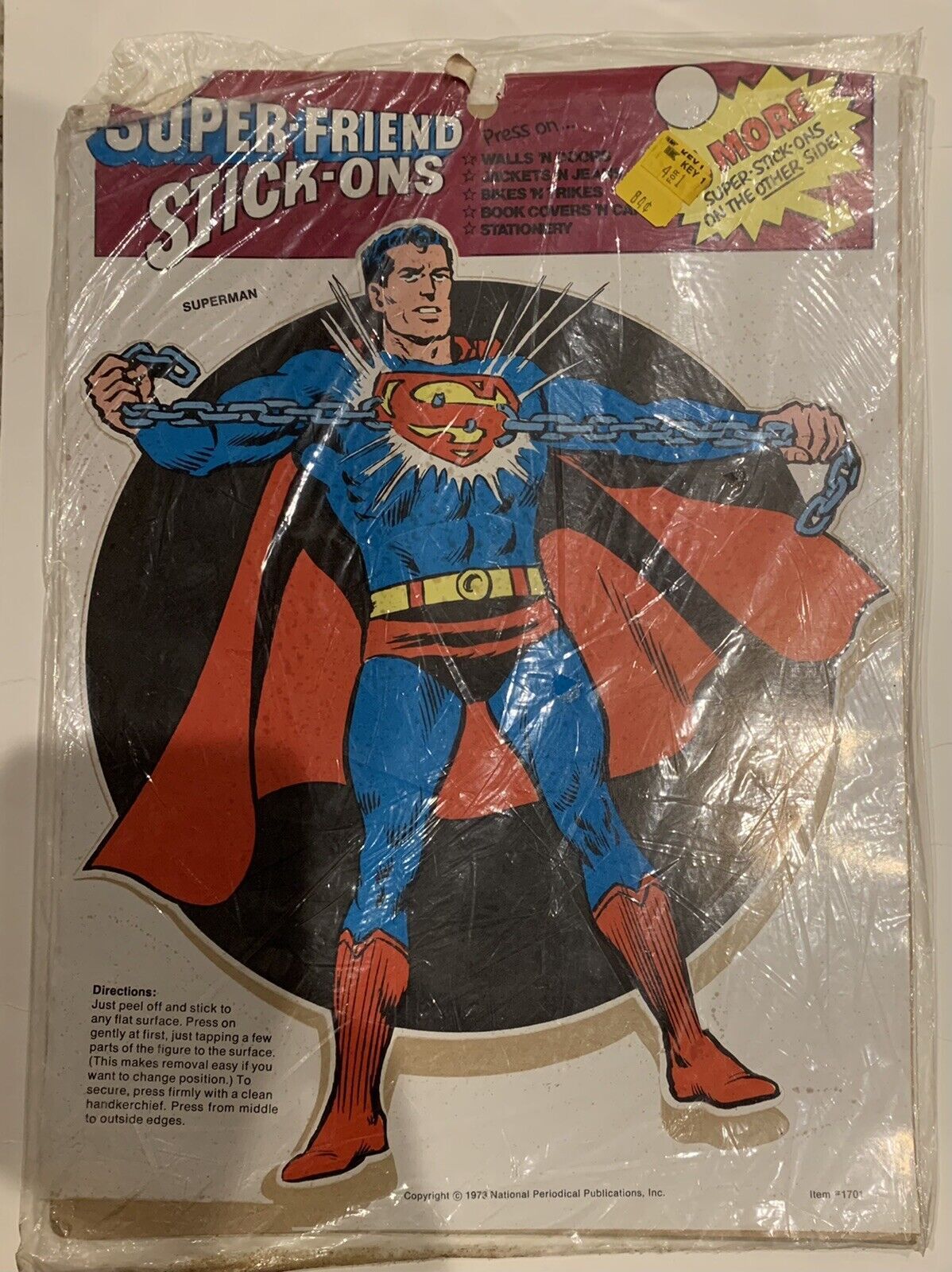 Vintage 1973 DC Super-Friends Stick-On's Sticker Pack! Superman! Hawkman! Robin | Comic Books ...