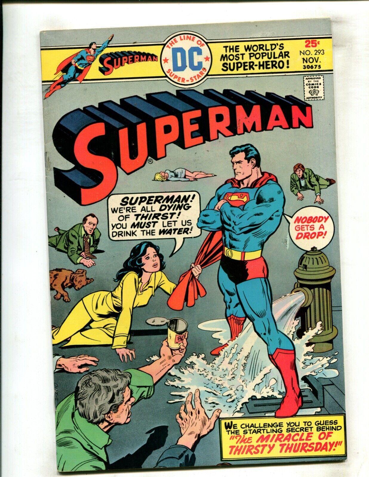 Superman #293 (7.0) the Miracle of Thirsty Thursday!! 1975 | Comic ...