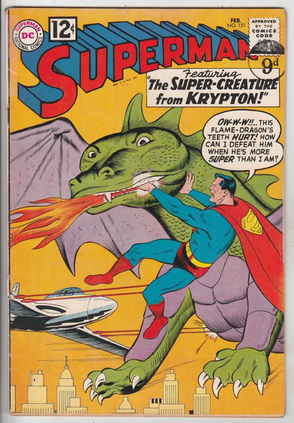 Superman #151 (Feb-62) VG/FN+ Mid-Grade Superman, Jimmy Olsen,Lois Lane ...