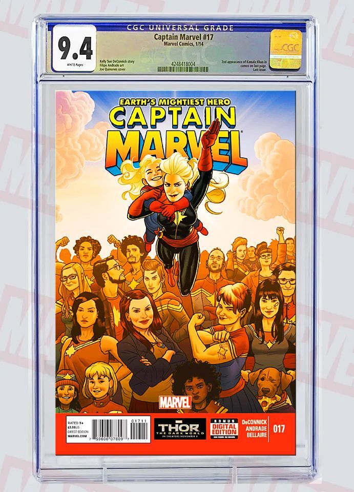 Captain Marvel #17 CGC HOT-KEY 1st COVER APP KAMALA KHAN, MCU 1st YOUNG ...