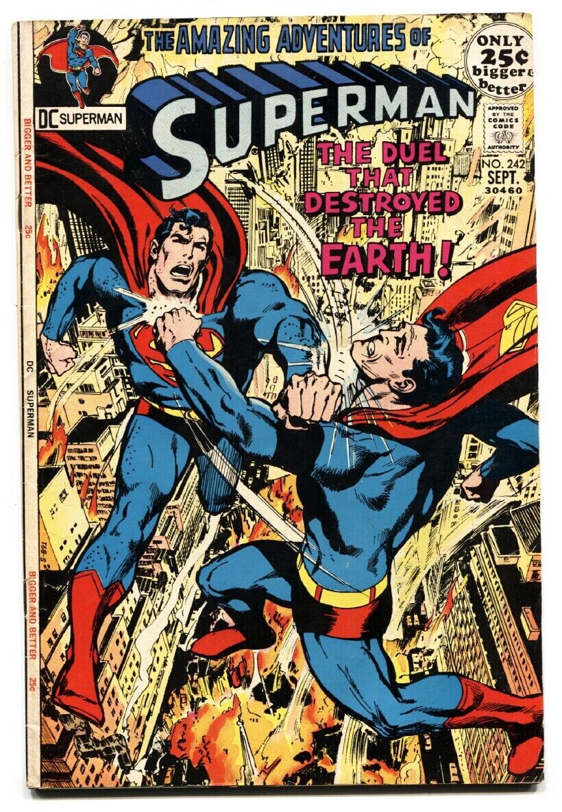SUPERMAN #242-1971-comic book-ADAMS COVER VF | Comic Books - Bronze Age ...