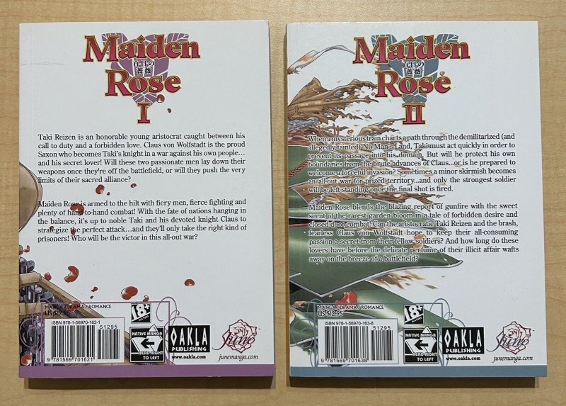 Maiden Rose Vol 1-2 Complete Set Fusanosuke Inariya YAOI English ...