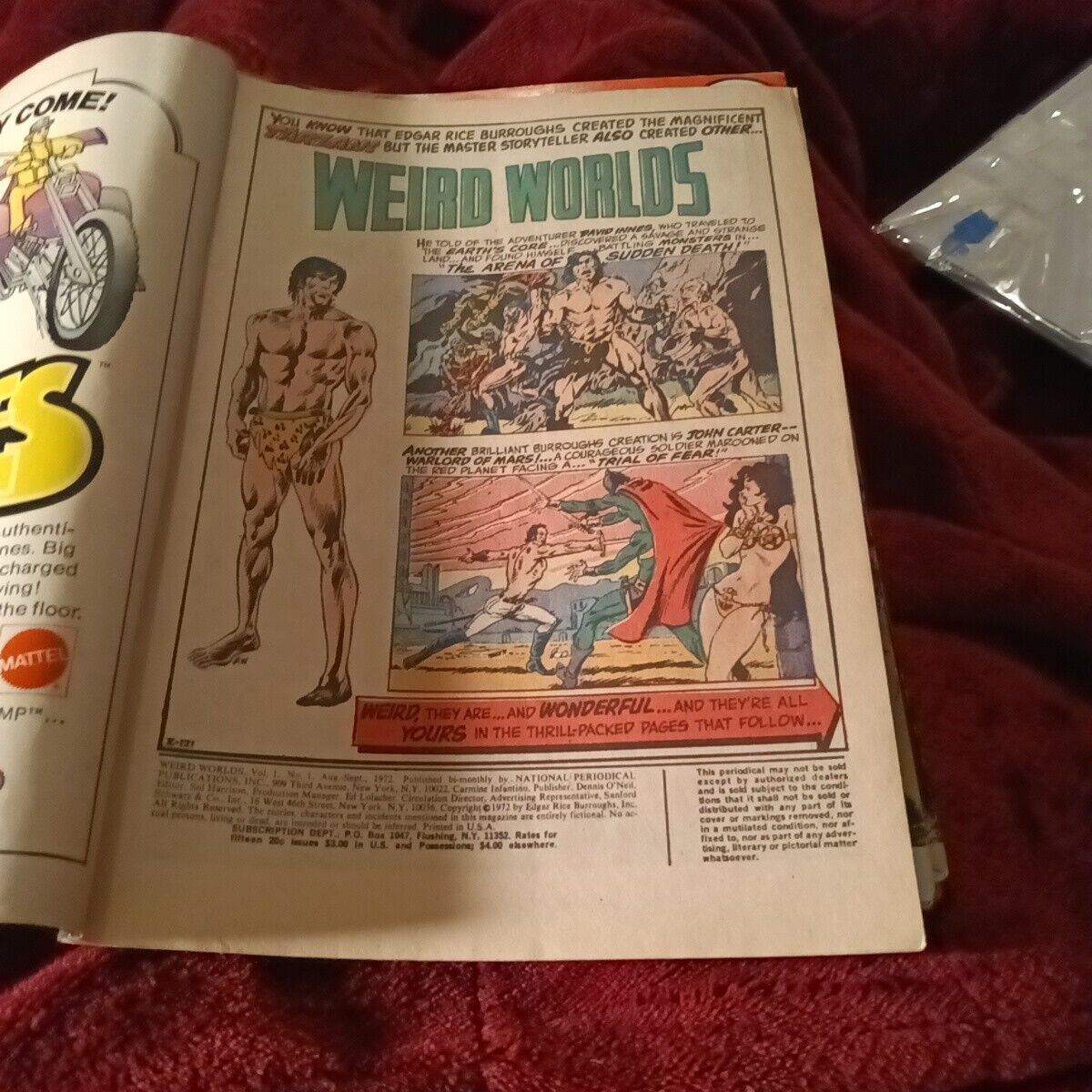 DC Weird Worlds 1 4 6 9 10 John Carter Tarzan Ironwolf Bronze Age ...