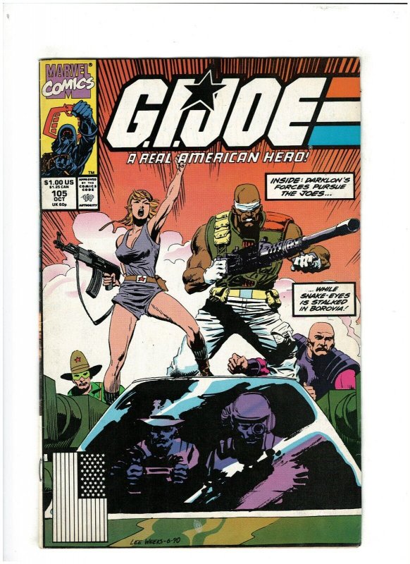 G.I. Joe ARAH #105 FN/VF 7.0 Marvel Comics 1990 Oktober Guard, Larry ...