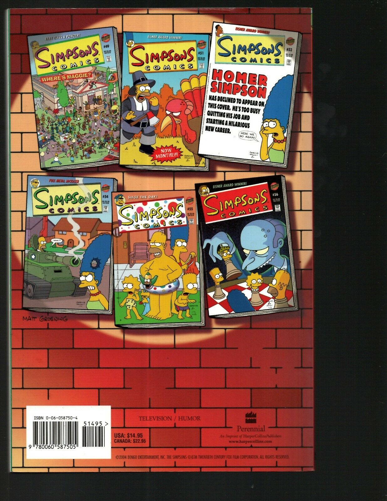 Simpsons Comics Belly Buster Perennial Comic Book TPB Graphic Novel ...