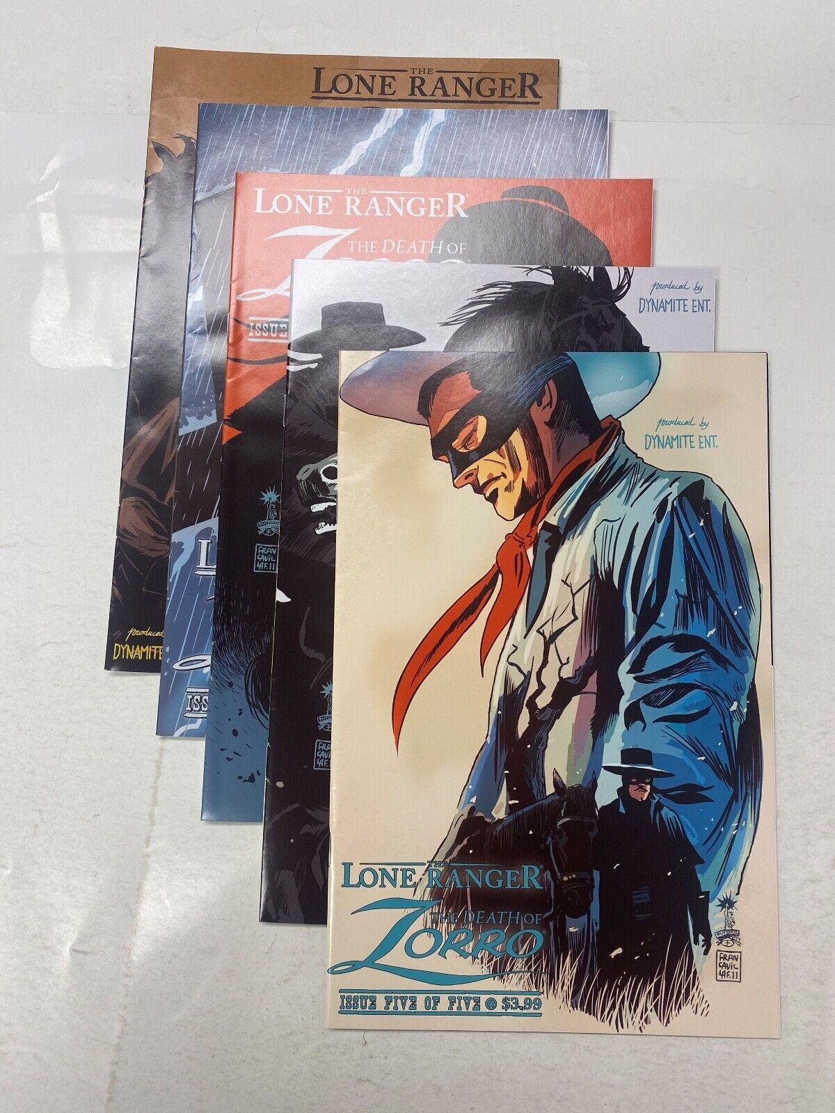 5 Lone Ranger & Zorro: Death of Zorro DYNAMITE comic books #1 2 3 4 5 ...