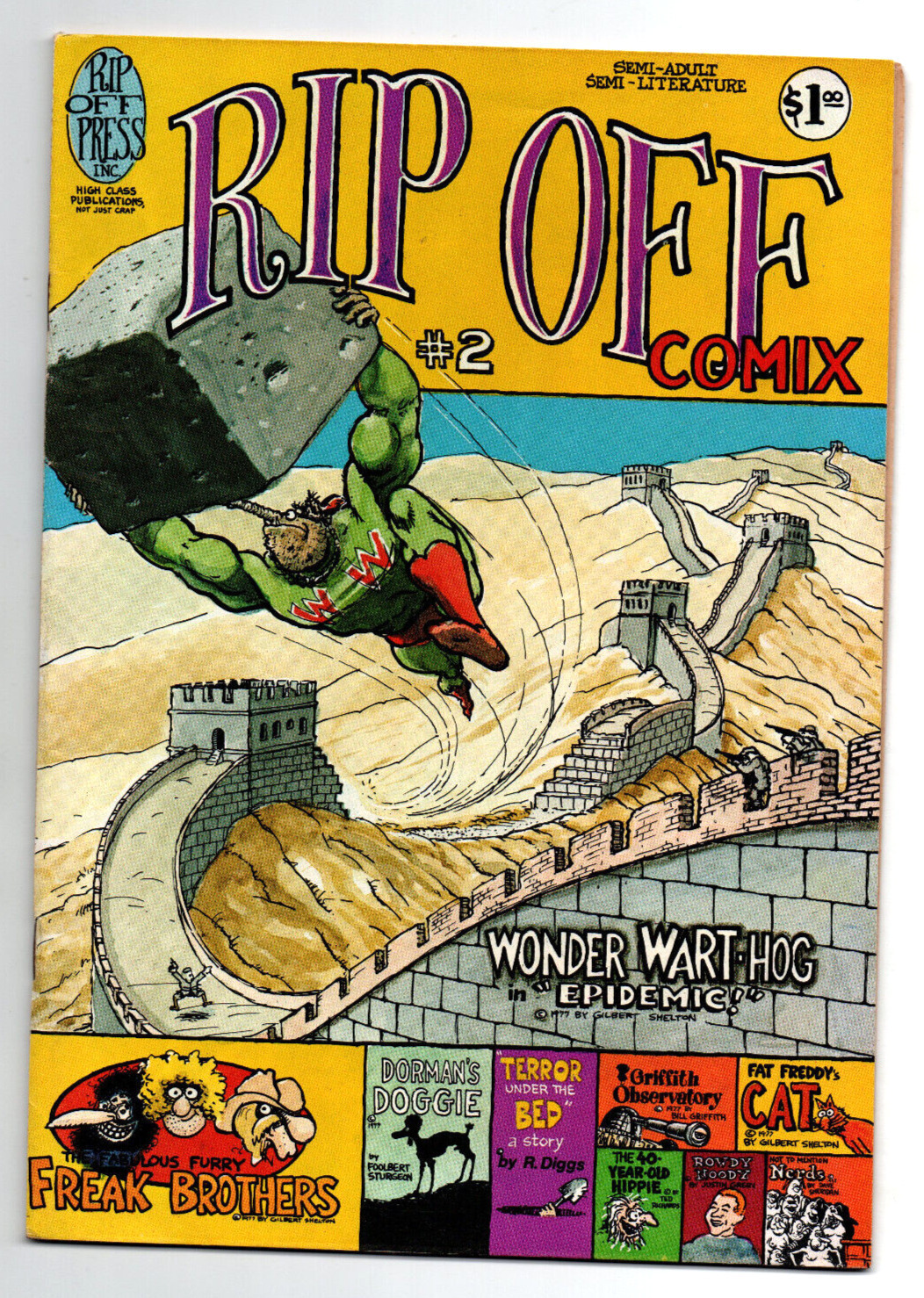 Rip Off Comix #2 - 2nd Print -Freak Brothers-Wonder Wart Hog ...