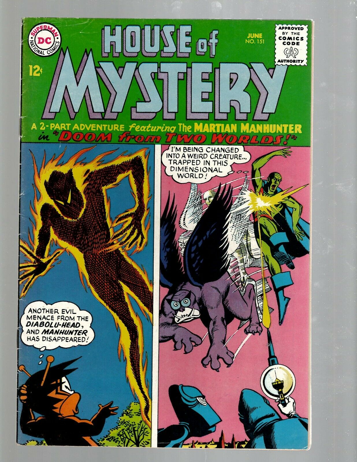 House Of Mystery # 151 FN DC Silver Age Comic Book Martian Manhunter ...