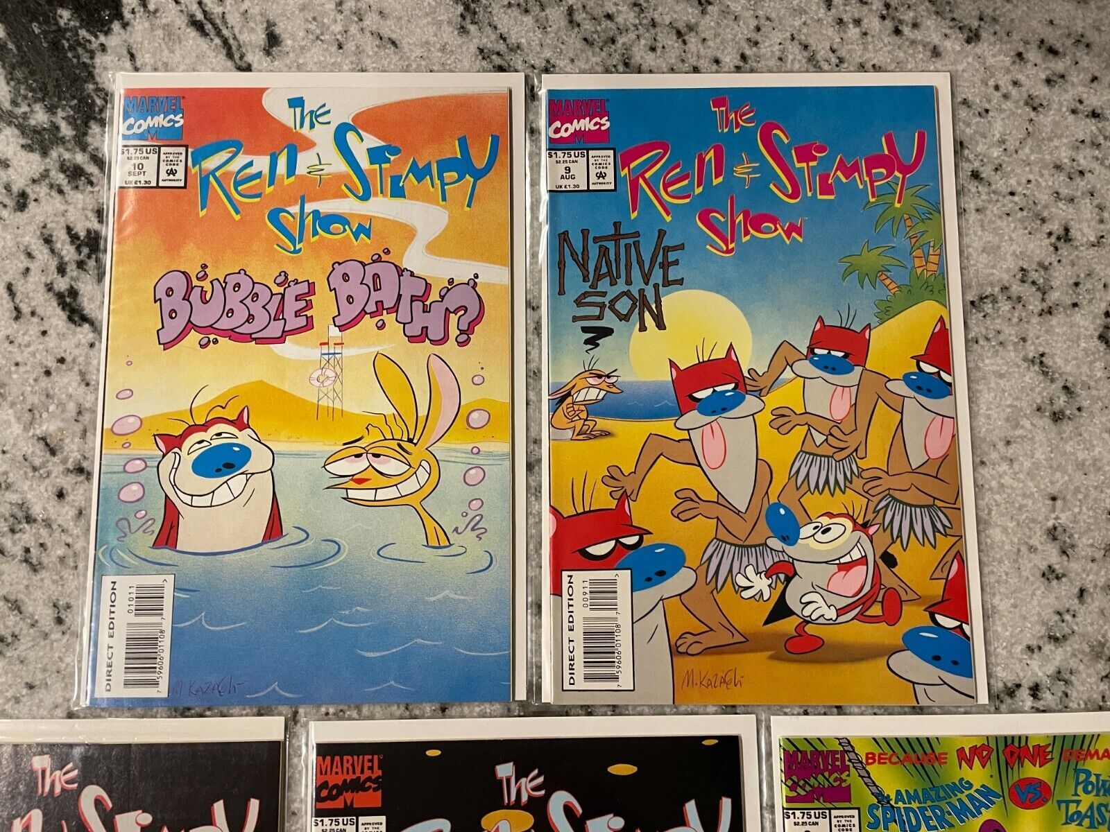 Lot Of 5 Ren & Stimpy Marvel Comic Books #6 7 8 9 10 Nickelodeon NM ...