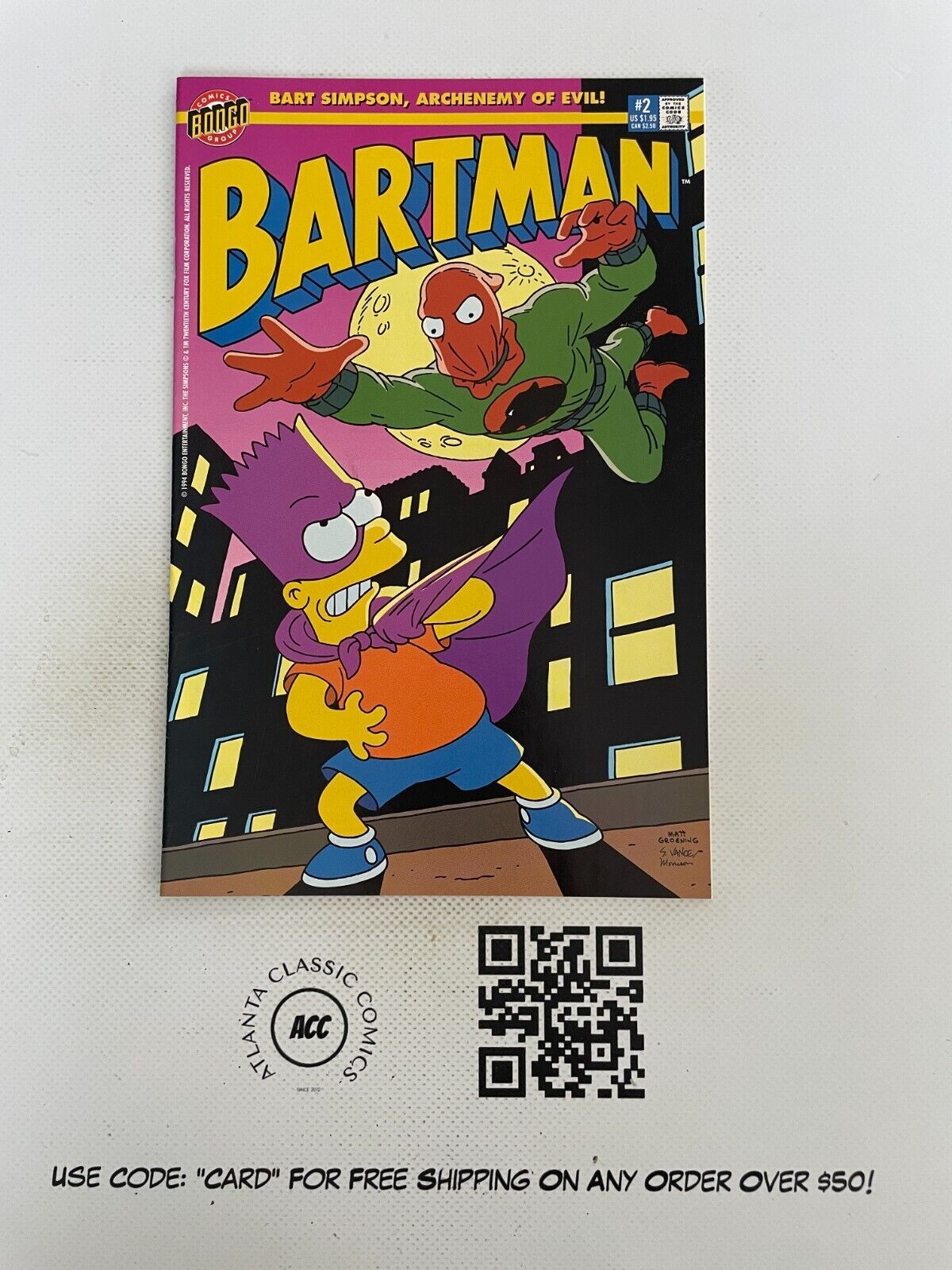 Bartman # 2 NM Bongo Comic Book Homer Bart Marge Lisa Matt Groening 12 ...