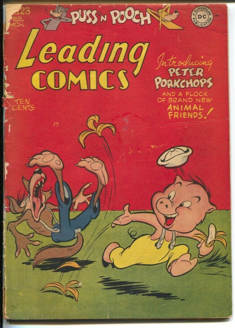 Leading #23 1947-DC-1st Peter Porkchops-Howie Post-Doodles Duck-G ...