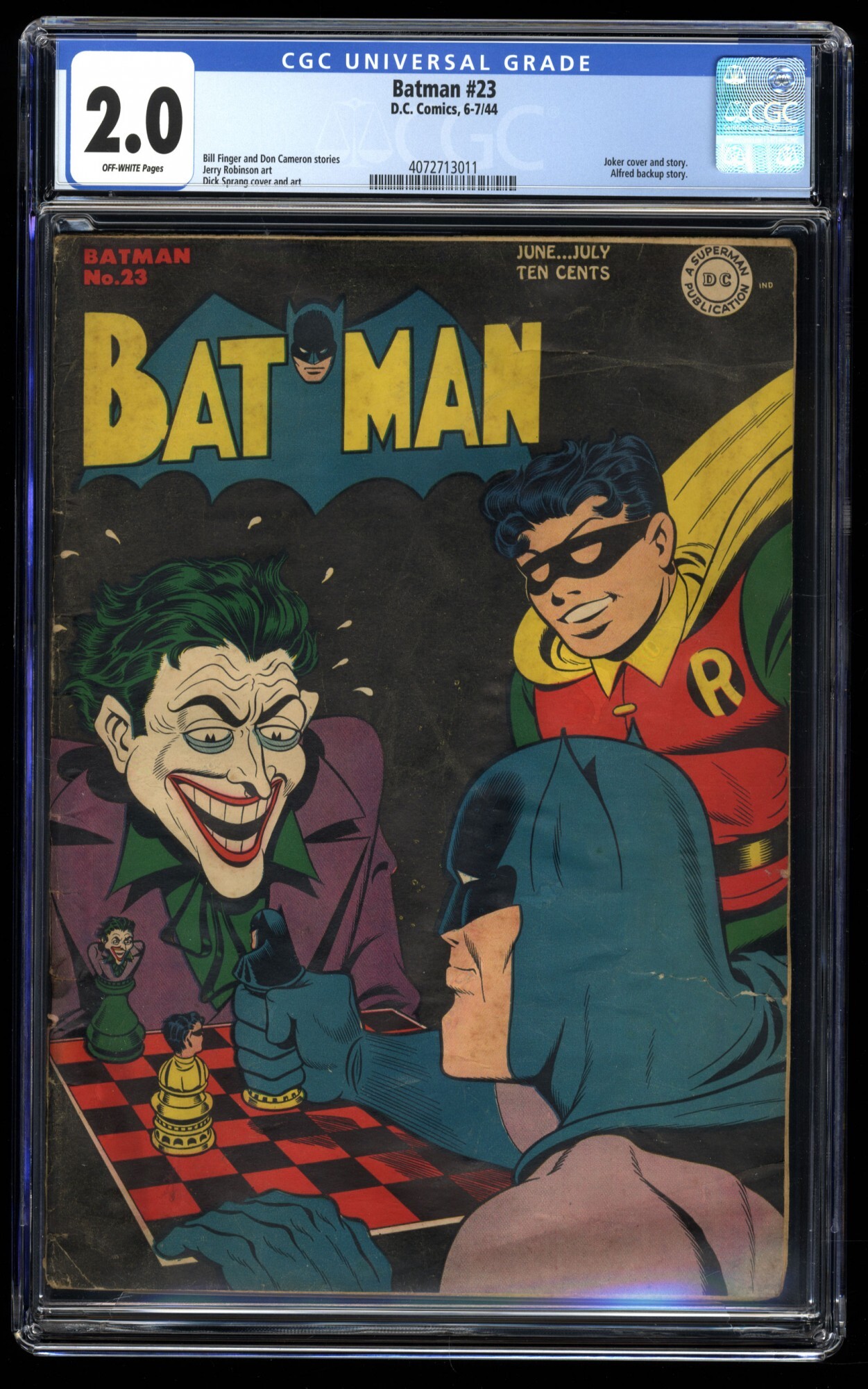 Batman #23 CGC GD 2.0 Off White Joker Cover and Story! | Comic Books ...