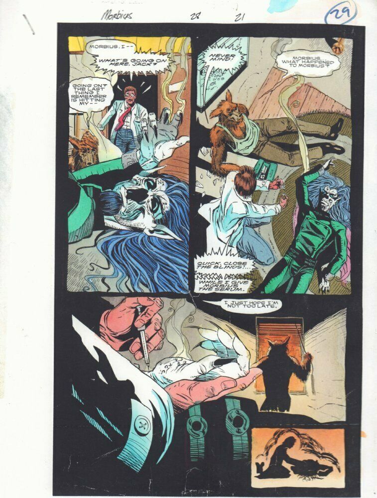 Morbius: The Living Vampire #28 p.21 / 29 Color Guide Art Morbius by ...