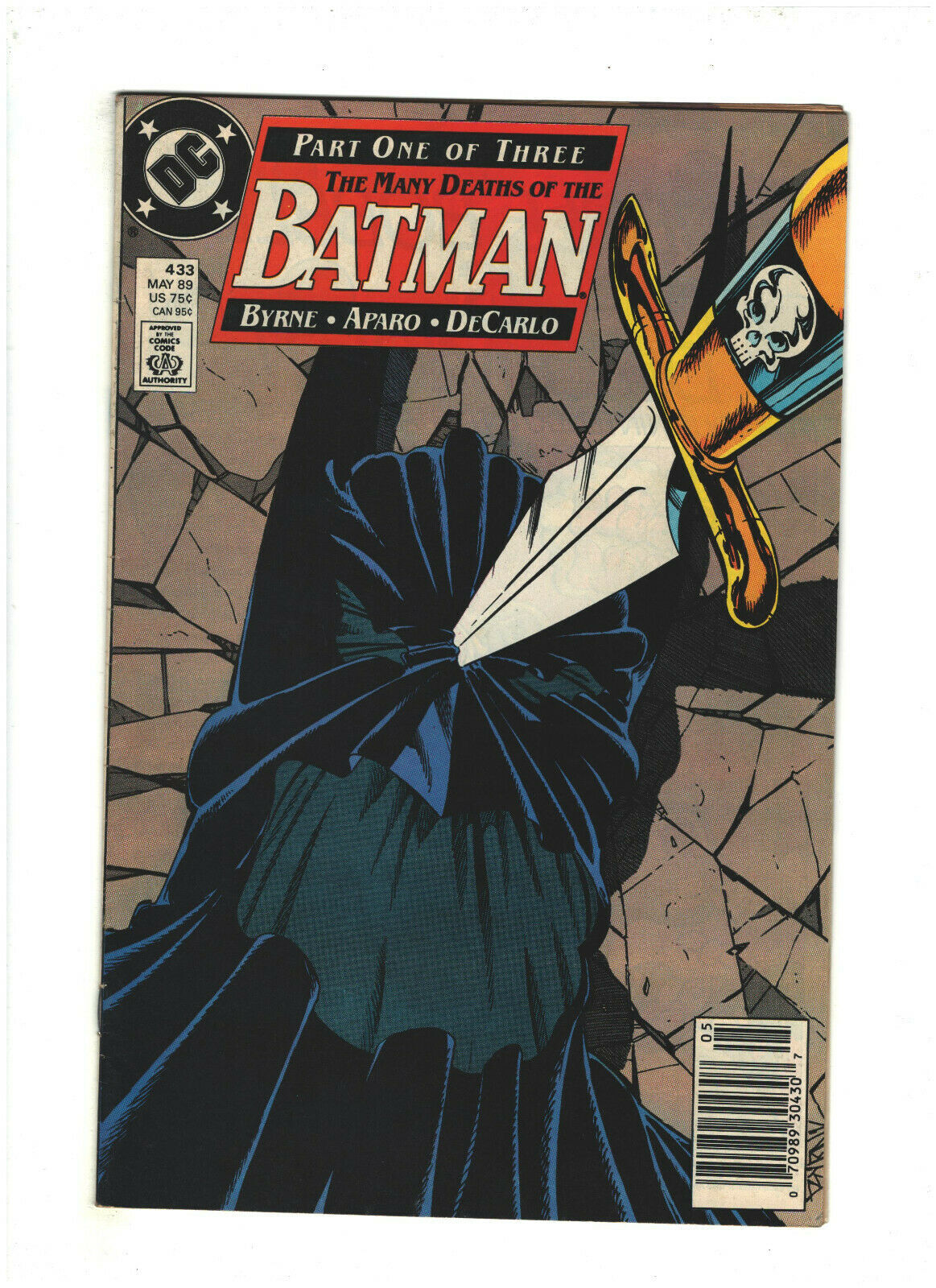 Batman #433 FN+ 6.5 Newsstand DC Comics 1989 John Byrne Many Deaths of ...