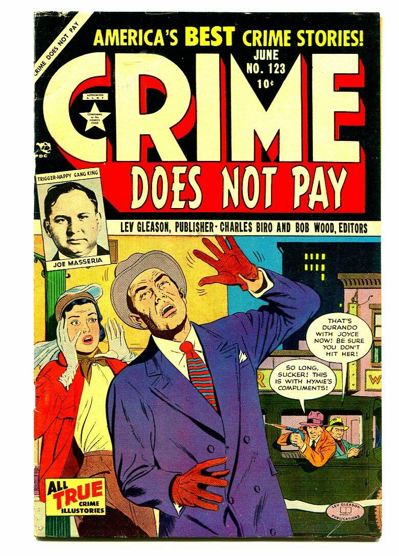 Crime Does NOT PAY #123 1953-Lev Gleason-Charles Biro-Fn | Comic Books ...