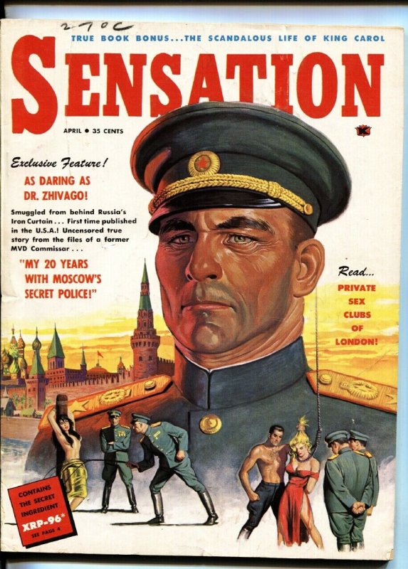 Sensation Magazine 4/1959-Spicy Whipping Cover-Mae West-Boxing | Comic ...