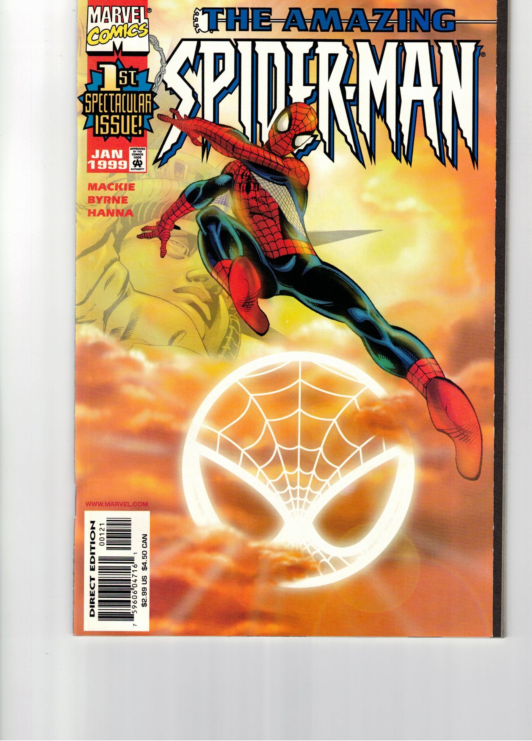 Peter Parker: Spider-Man #1 Sunburst Cover (1999) NM- High-Grade Origin ...