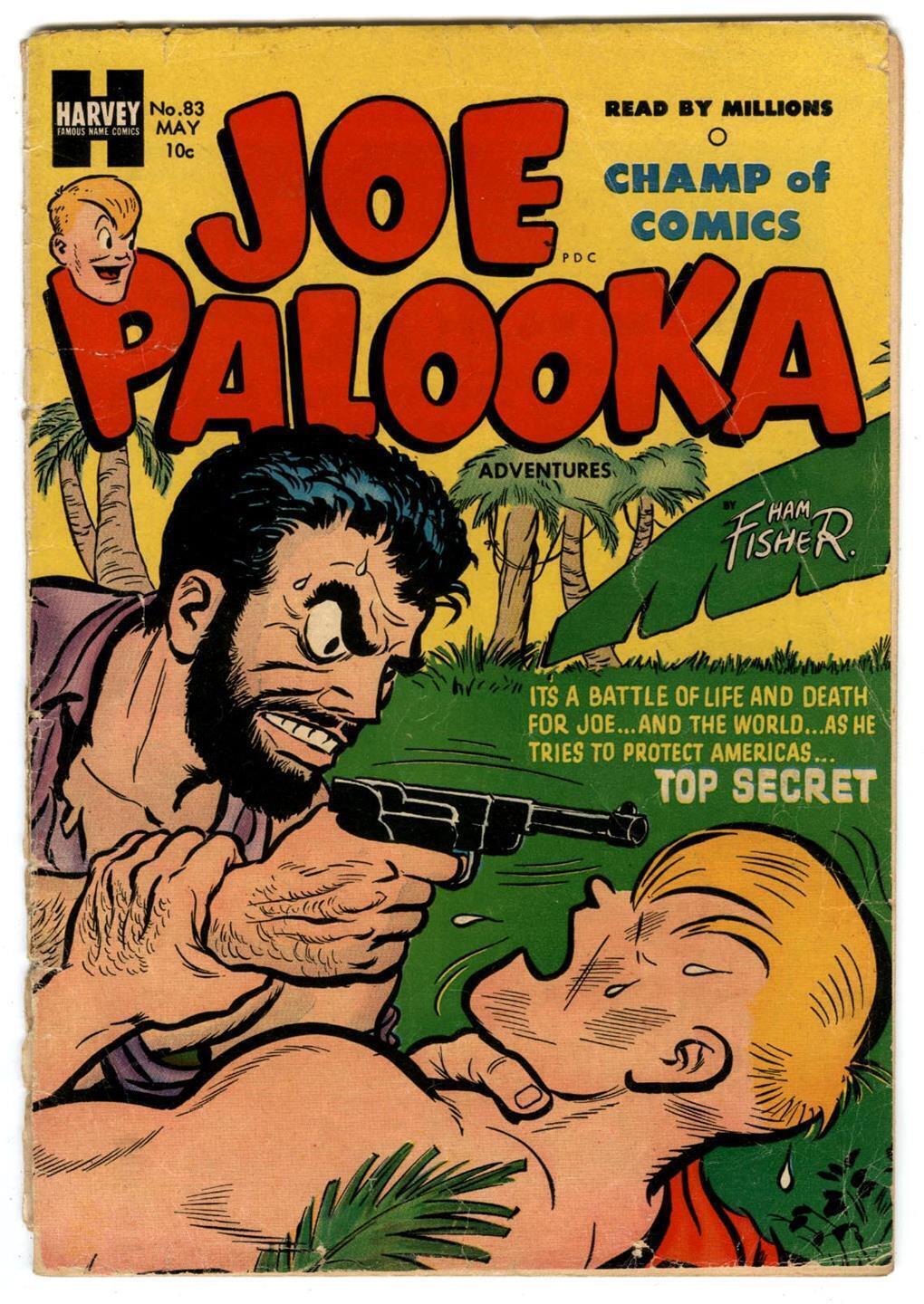 Joe Palooka Adv. #83 May 1954 Lil Max,Harvey Comics Boxing,Gun to the ...