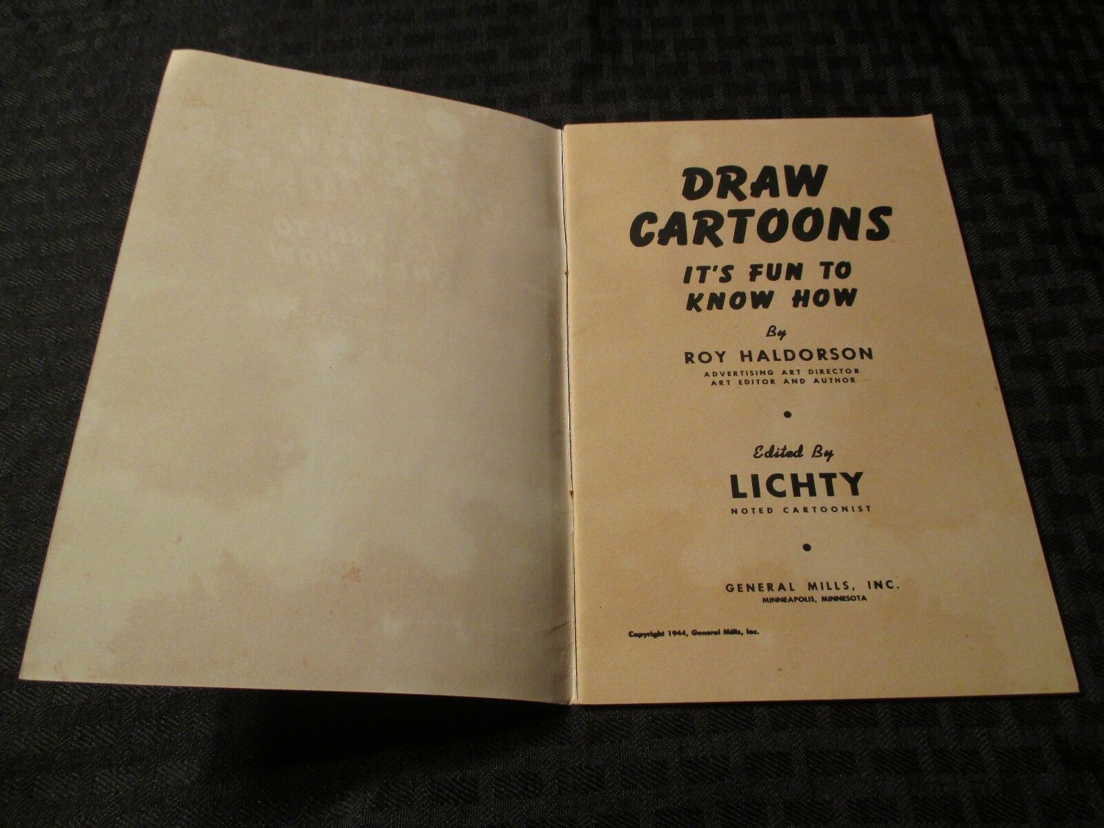 1944 DRAW CARTOONS It's Fun To Know How SC General Mills 26 pgs FVF 5 ...