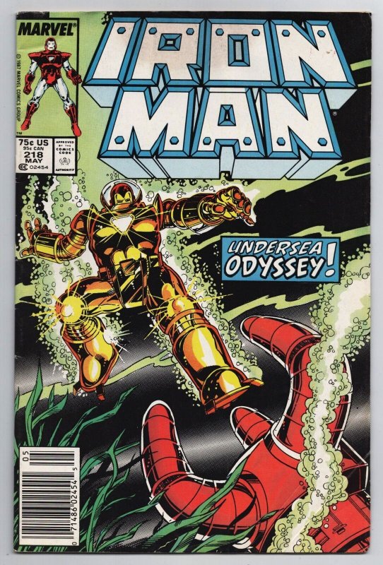 Iron Man #218 | 1st App Deep Sea Armor (Marvel, 1987) GD | Comic Books ...