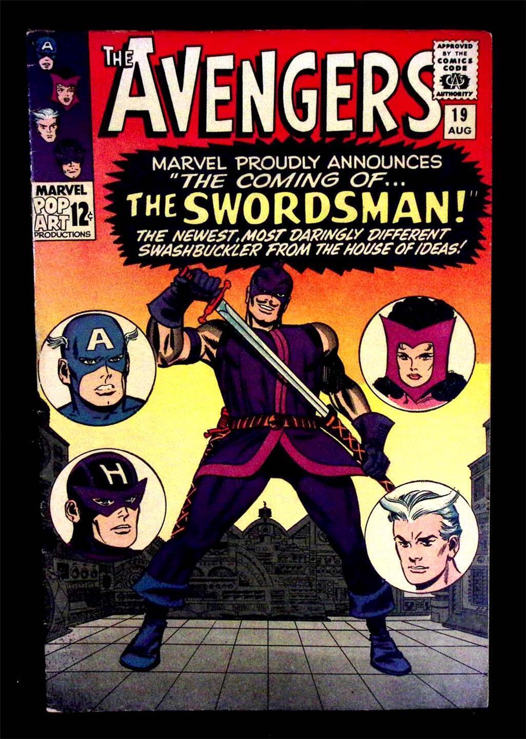 Avengers #19 Aug 1965 1st appearance of Swordsman-Origin of Hawkeye ...