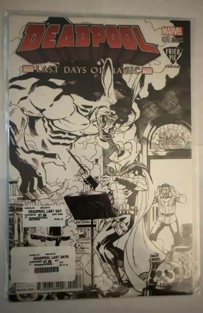 Deadpool: Last Days of Magic Fried Pie Black and White Cover (2016 ...