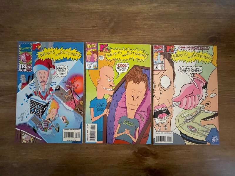 Lot Of 3 Beavis & Butt-Head Marvel Comic Books # 1 2 12 MTV Cartoon ...