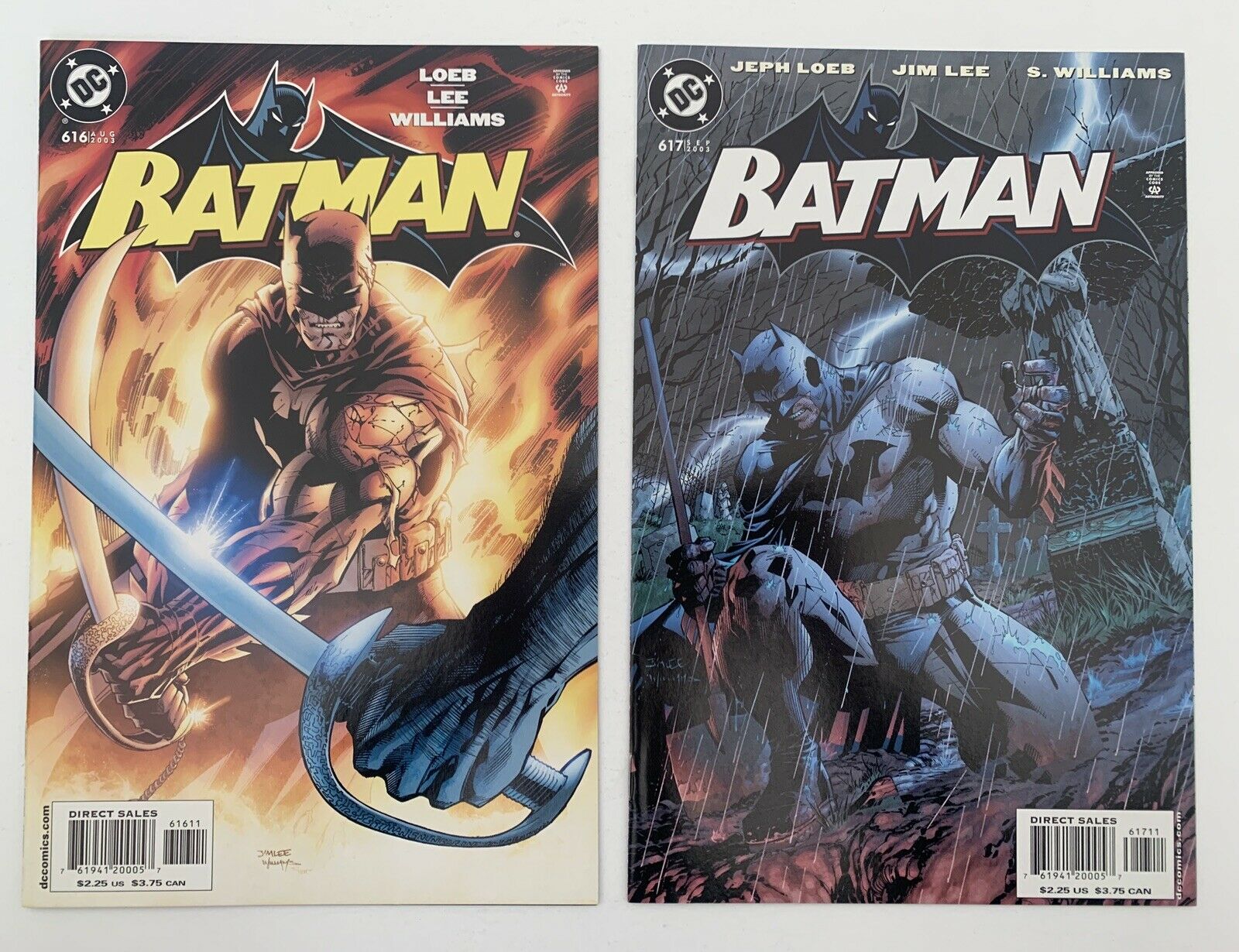Batman#608-619 VF/NM LOT 2002 'Hush' Full RUN DC Comics Signed by Jim ...
