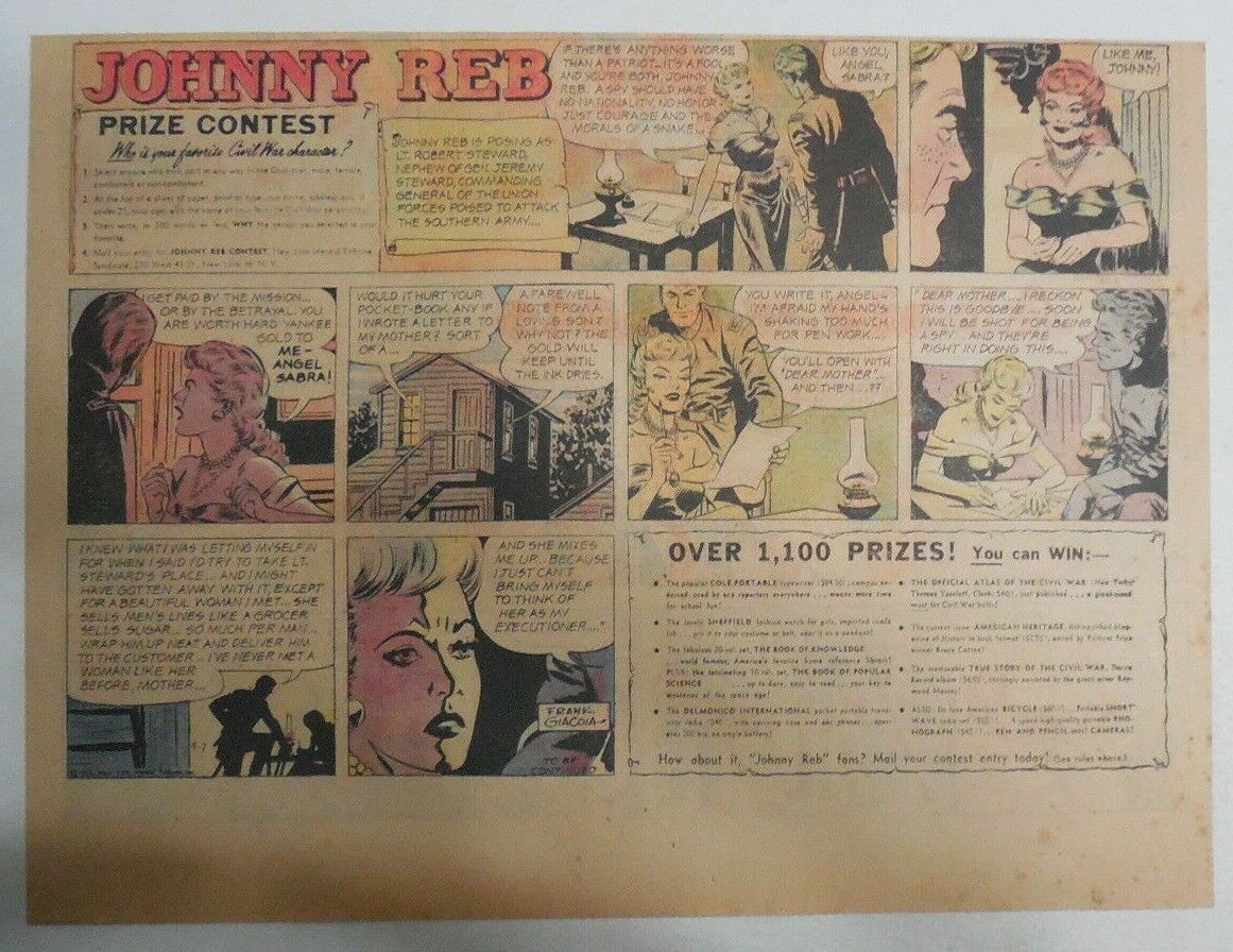 Johnny Reb Sunday by Frank Giacoia & Jack Kirby from 9/7/1958 Half Page ...