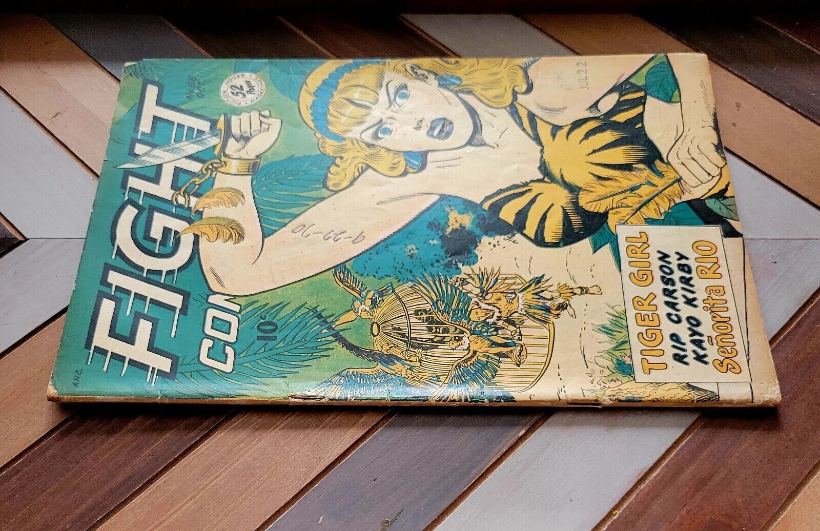FIGHT COMICS #58 VG (Fiction House 1948) Scarce PRE-CODE / TIGER GIRL ...